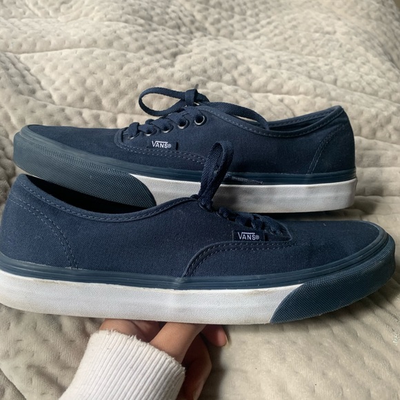 Vans | Shoes | Navy Blue And White Authentic Vans | Poshmark